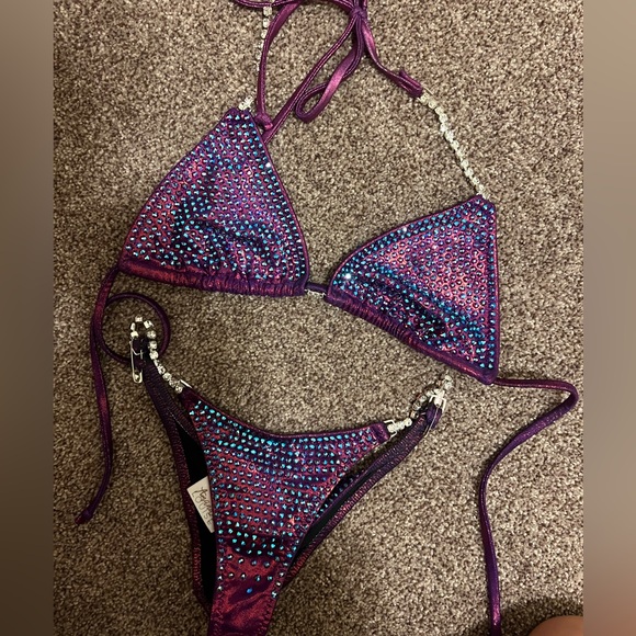 Swim | Purple Blue Competition Bikini | Poshmark